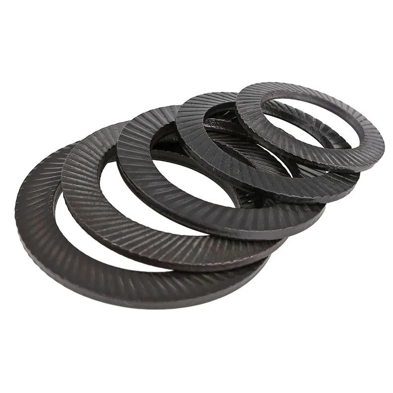 carbon steel black cone double sided anti loose locking anti slip teeth ...