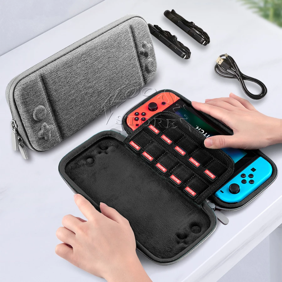 Gray Nintendoswitch Storage Carrying Bag Nintend Switch Accessories ...