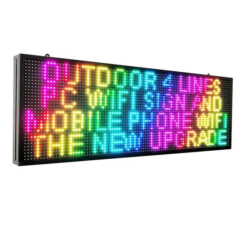 Wifi Programmable Led Sign Full Color 39"x14" P10 Outdoor Smd Scrolling ...