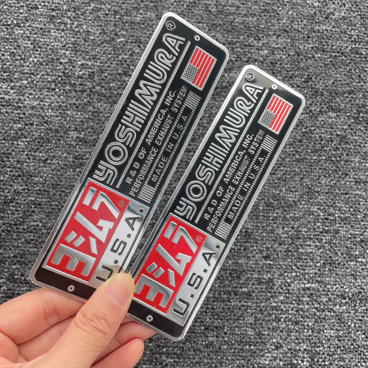 2PCS/Lot Aluminium Motorcycle Exhaust Pipes Decal Sticker Cool ...