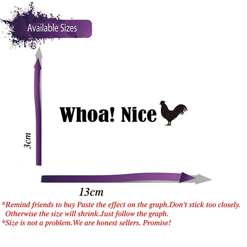 Funny Sticker Vinyl Decal Cock Not Impressed Opposite of: Whoa Nice ...