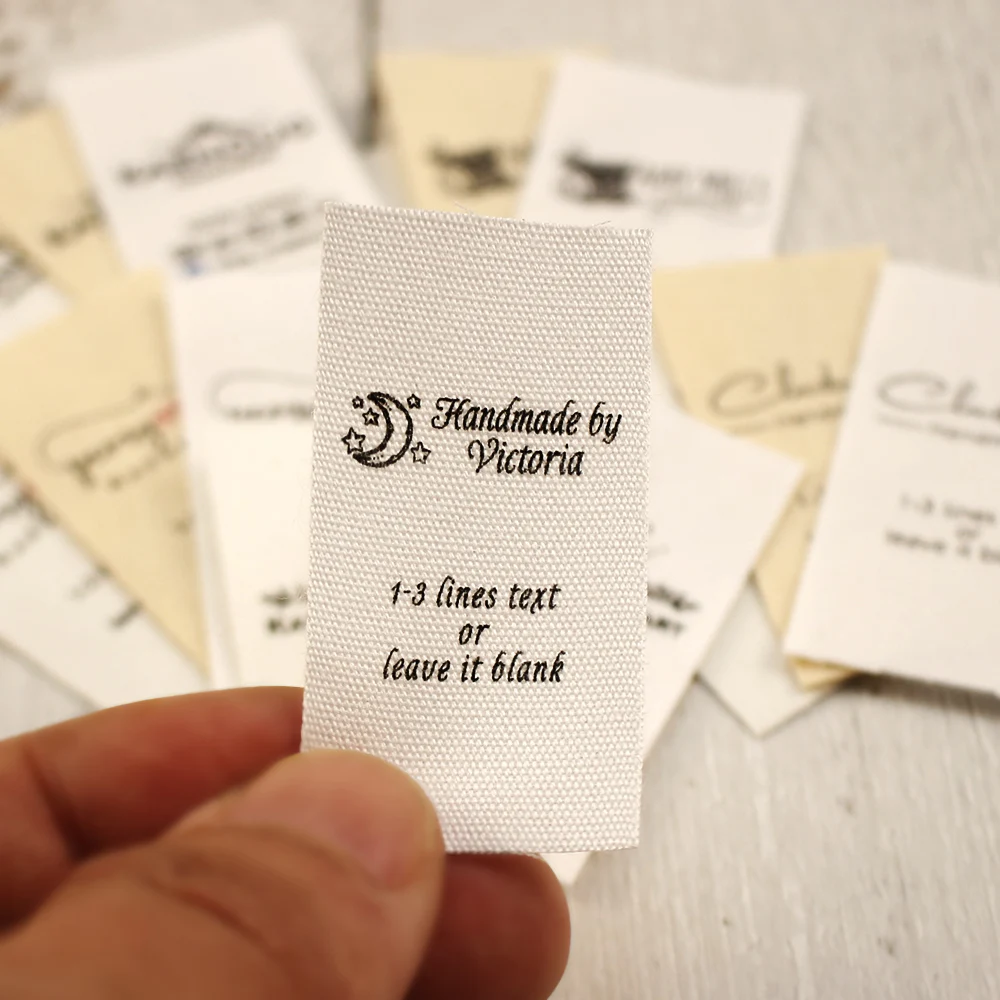 20-50-mm-Cotton-With-Logo-or-Text-Sewing-Accessori-Label-tags-for ...