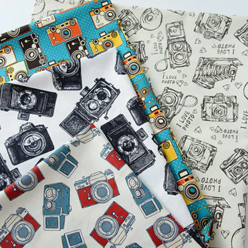 Camera Pattern Fabric
