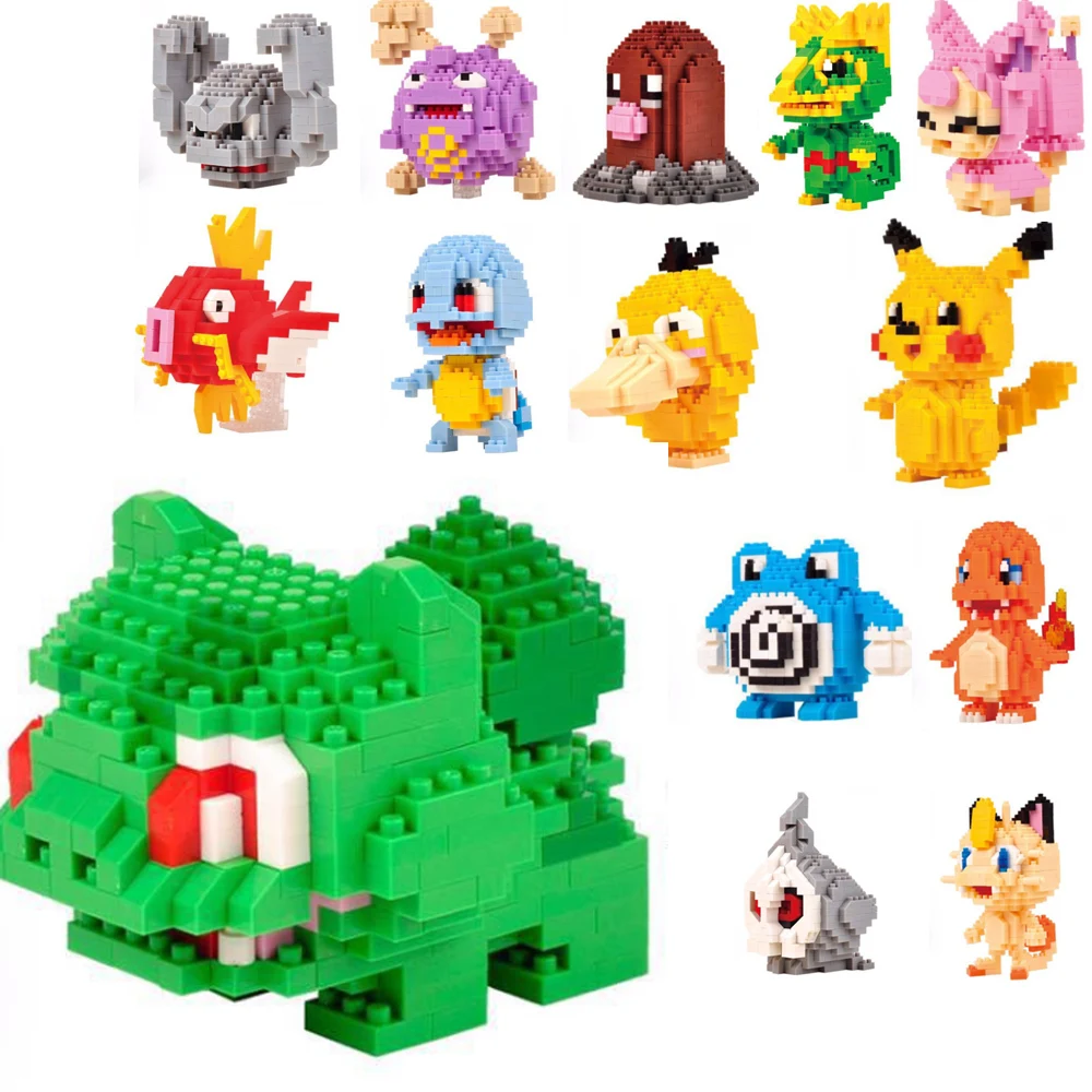 LNO Pokemon Micro Brick Charmander Poliwhirl Bulbasaur Meowth Magikarp ...