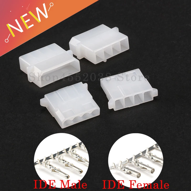 10PCS ATX / EPS Molex 5.08 mm 4 Pin Male / female Power Connector ...