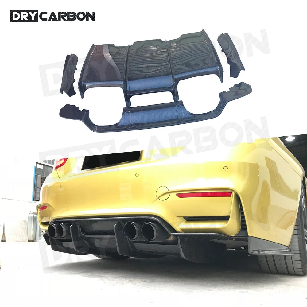 PSM-Style-Carbon-Fiber-Car-Rear-Bumper-Lip-Diffuser-Splitters-Bodykits ...