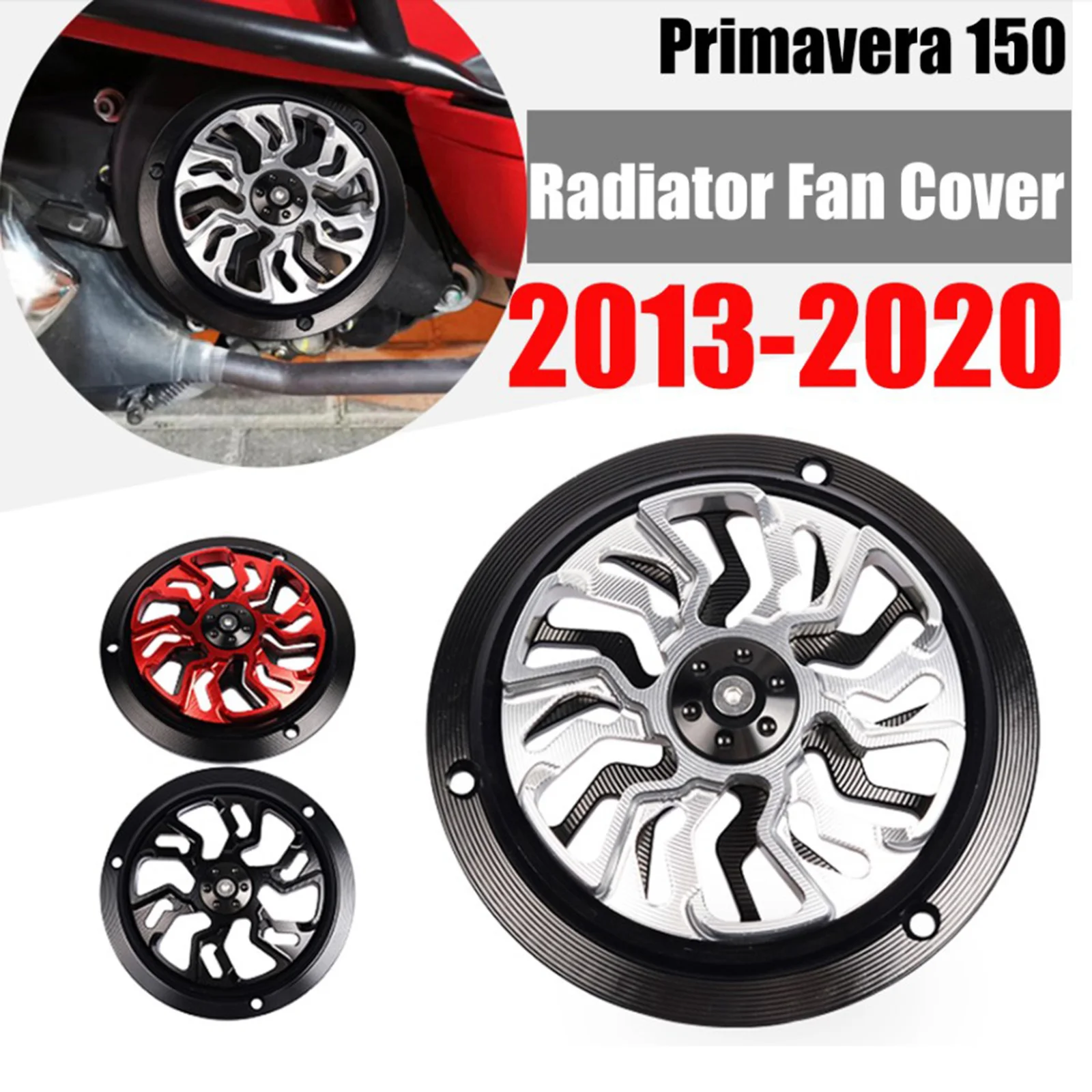 Motorcycle Engine Cover Fan Guard Radiator For Vespa Primavera 150 2013 ...