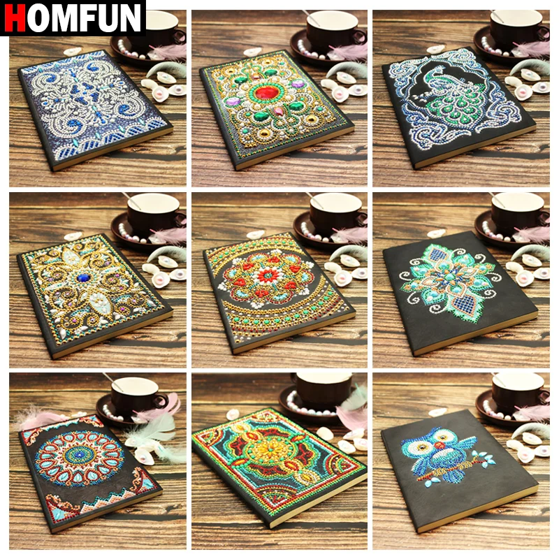 HOMFUN-A5-Notebooks-5D-DIY-Diamond-Painting-Special-Shape-Diary-Book ...