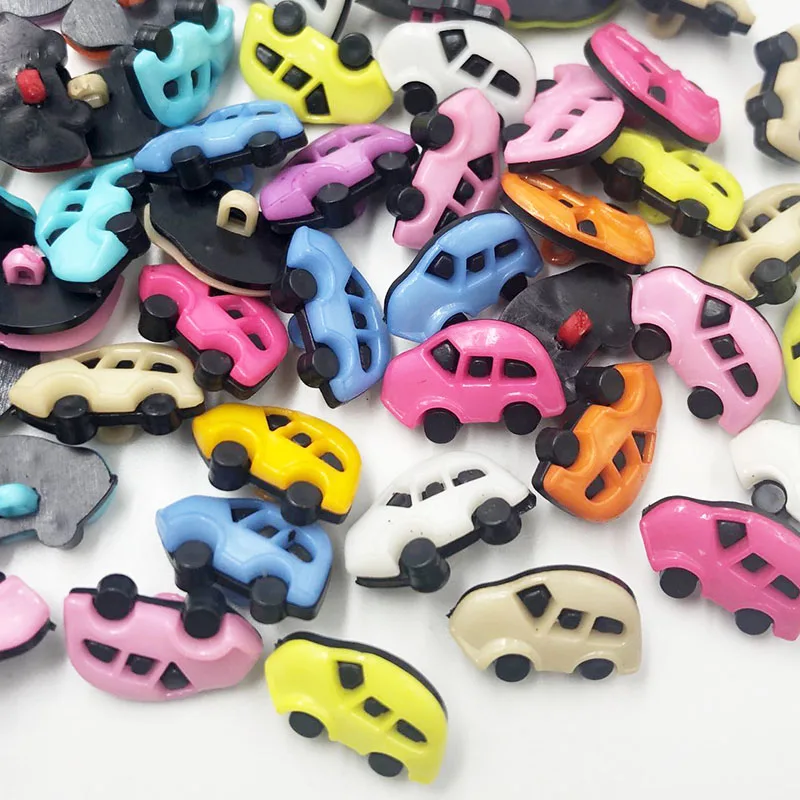 50-100pcs-17MMx11MM-Shank-Car-Plastic-Buttons-Mix-Colors-Children-s ...