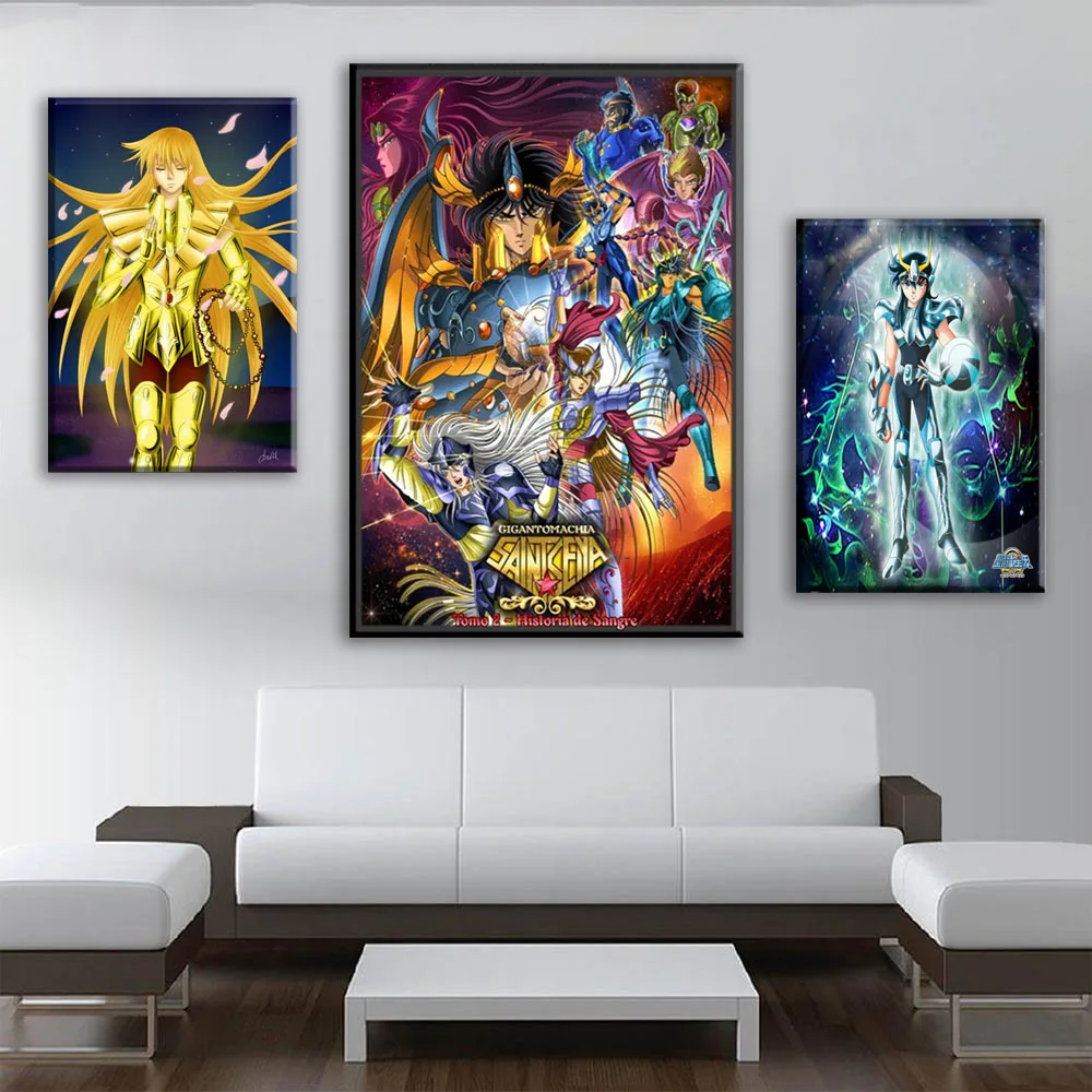 Saint Seiya Hd Print Modular Japan Anime Cool Picture Canvas Painting ...