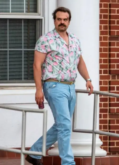 Stranger Things Season 3 Jim Hopper Costumes Sheriff Cosplay T Shirt ...