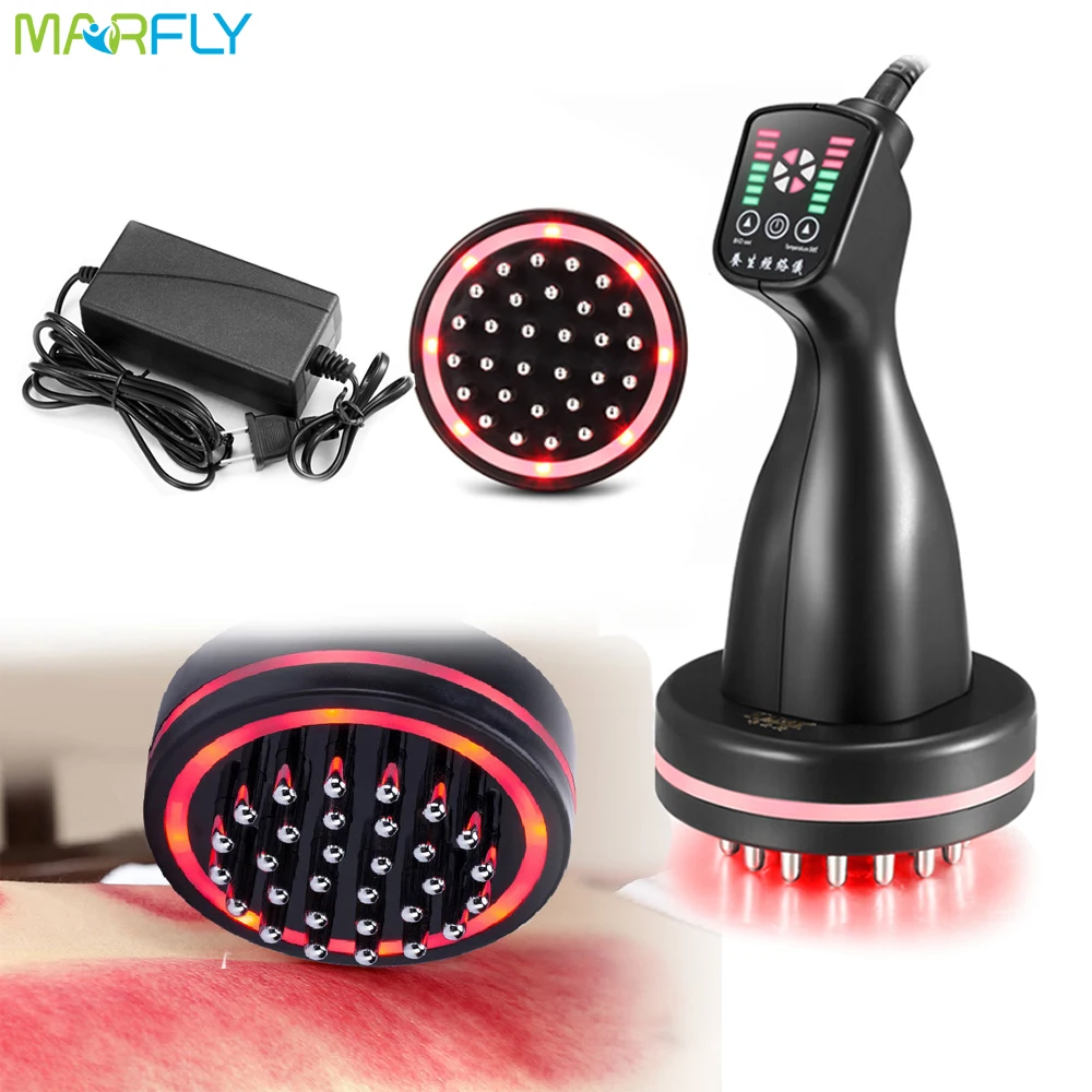 Vacuum Body Massage Electric Guasha Scraping Instrument Heating Far Infrared Microcurrent ...