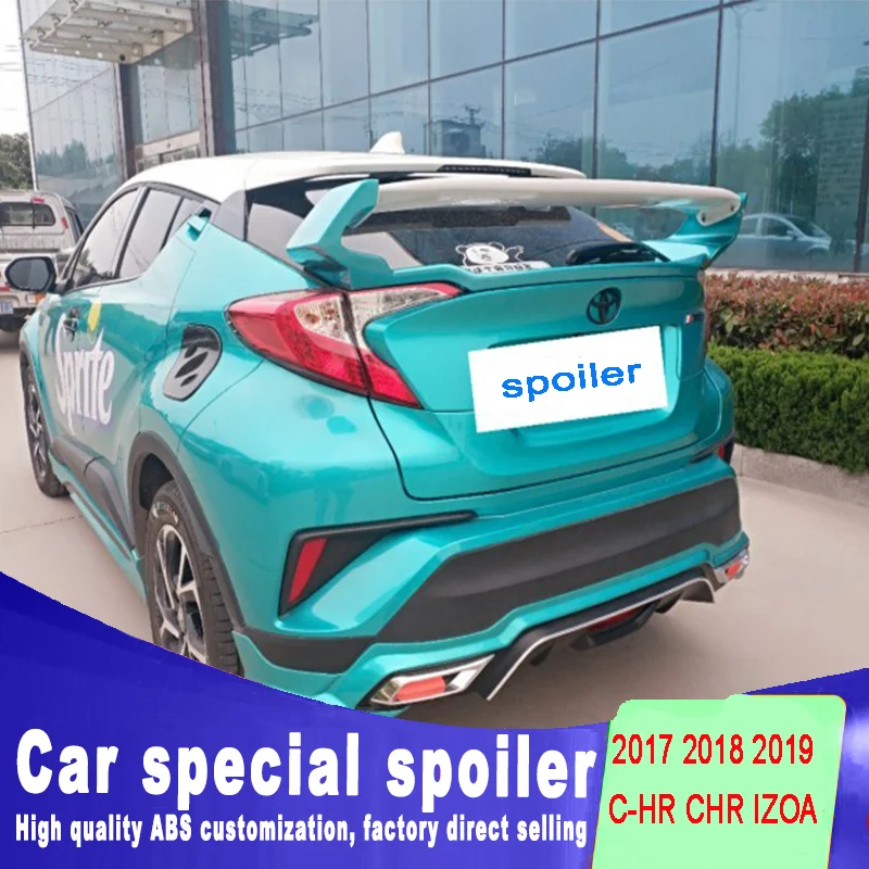 New design high quality ABS spoiler FOR Toyota C HR CHR IZOA big spoiler 2017 2018 2019 Rear ...