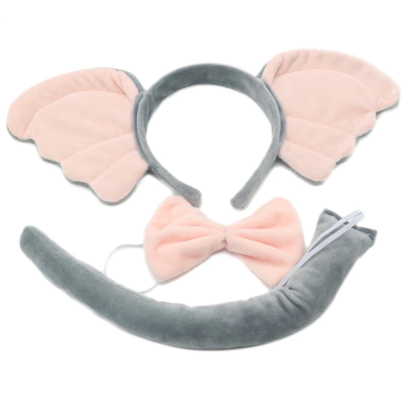 3-Pieces-Pink-Elephant-Ear-Headband-Great-for-Halloween-Christmas ...