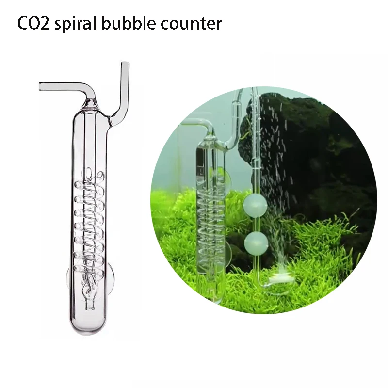 ZRDR-Aquarium-Tank-CO2-Diffuser-Bubble-Counter-Spiral-Glass-Atomizer ...