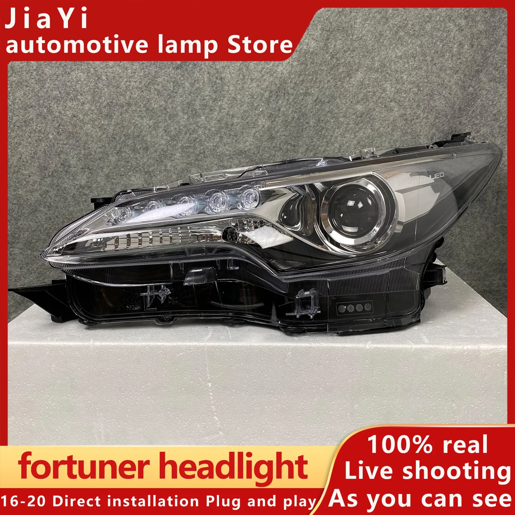 A Pair For Toyota Fortuner Headlights 16-20 Fortuner Led Head Lamps All ...