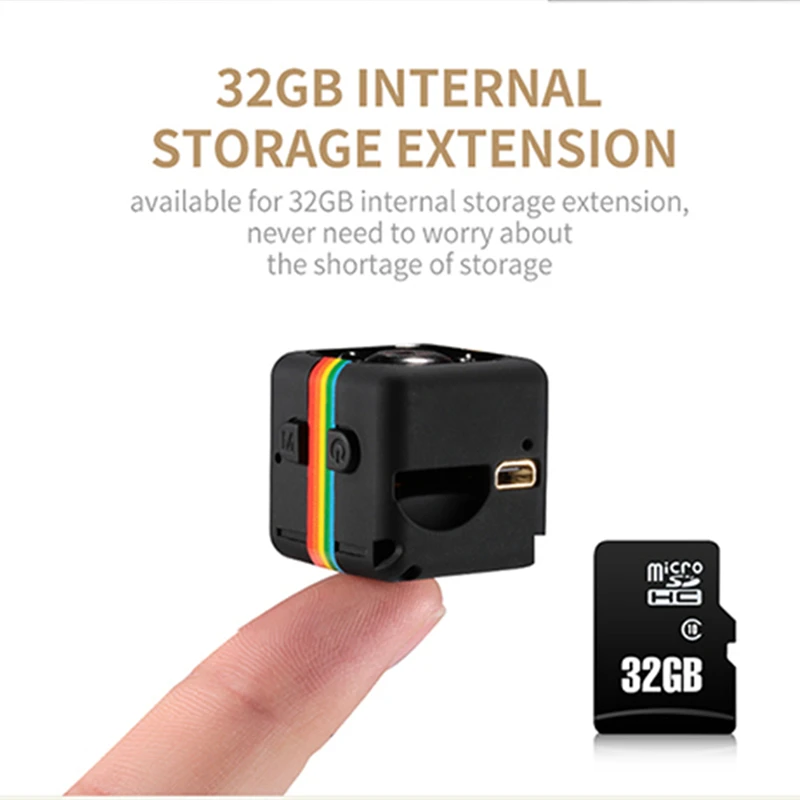 BORUIT SQ11 мини камера HD 1080P датчик ночного видения Видеокамера ...