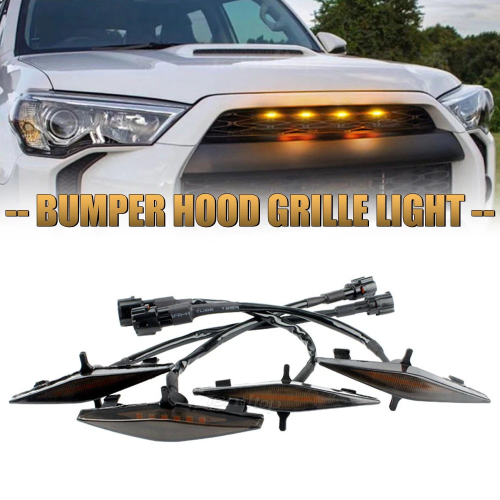 Car-Front-Grille-LED-Light-Bumper-Hood-Indicator-Lamp-Warning-Bulb ...