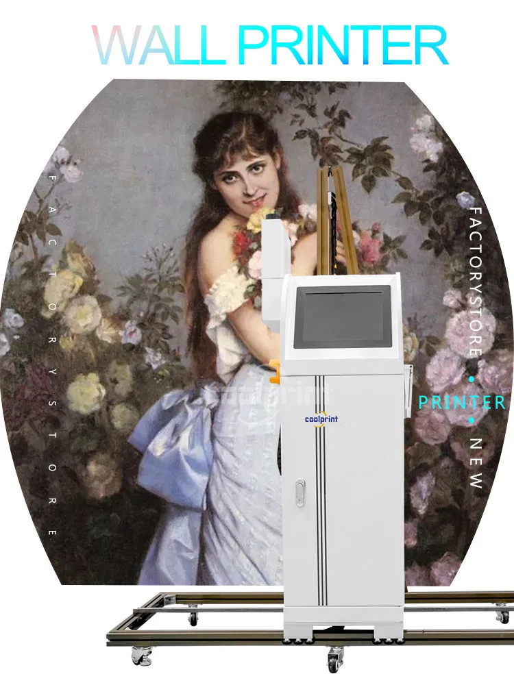 Chinese Wallpen Portable Wheeled Inkjet Vertical Wall Painting Machine ...