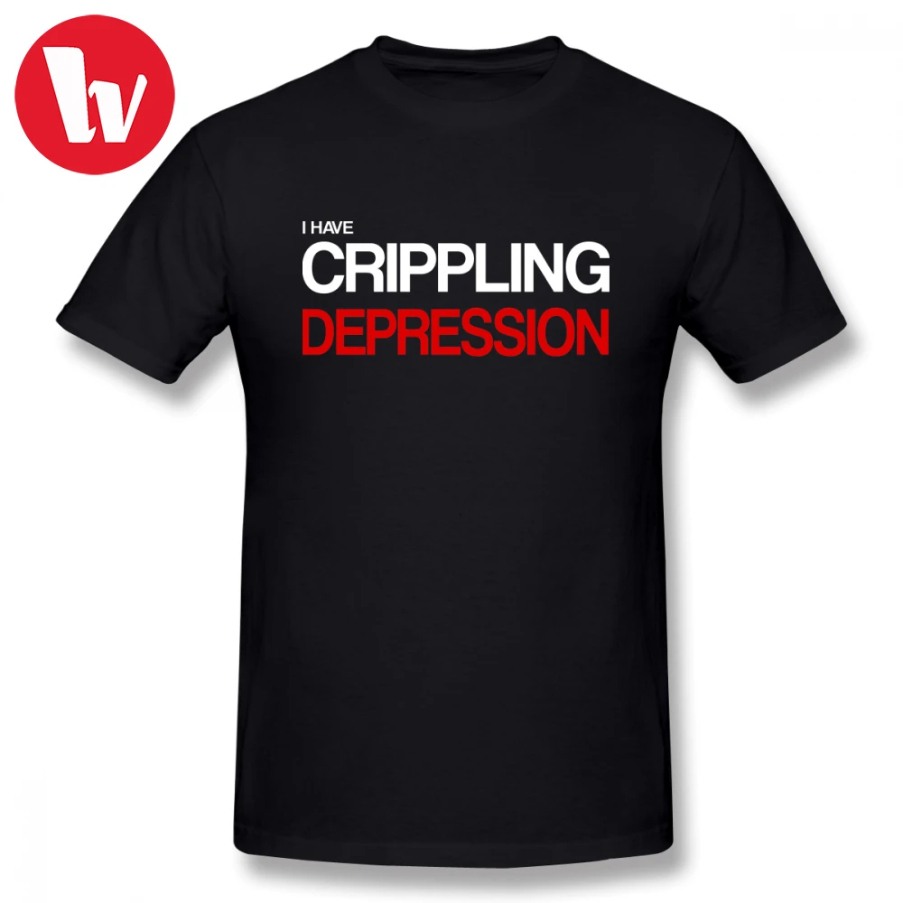 Depression Music Tee Shirt Letter Print T Shirt Short Sleeve Cotton T ...