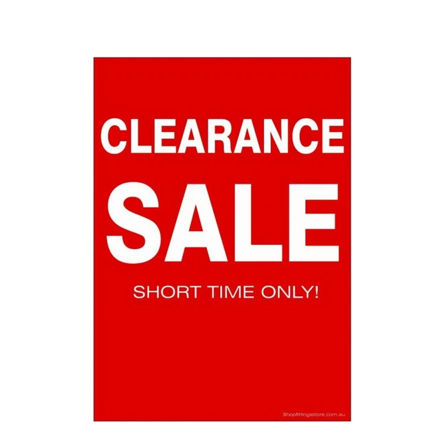Clearance Sale Sign