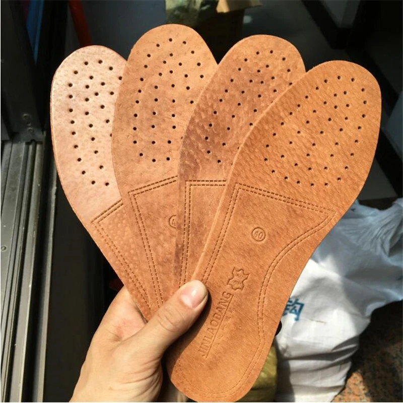 Ultra Thin Breathable Deodorant Leather Insoles Large Size 36-44 Absorb ...