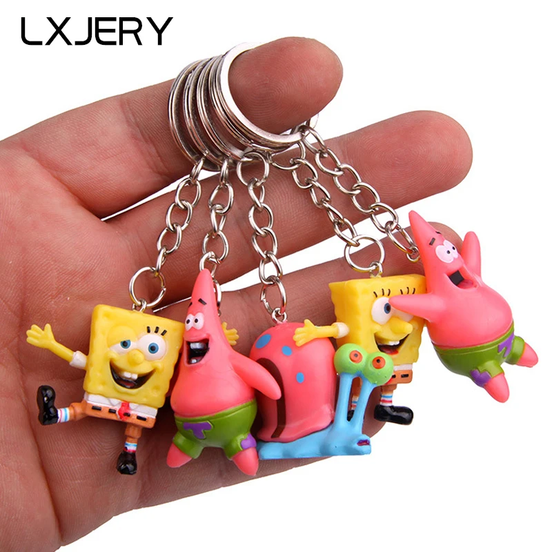 Lxjery 5 Styles Cartoon Characters Keychain Women Lovely Key Chain Bag ...
