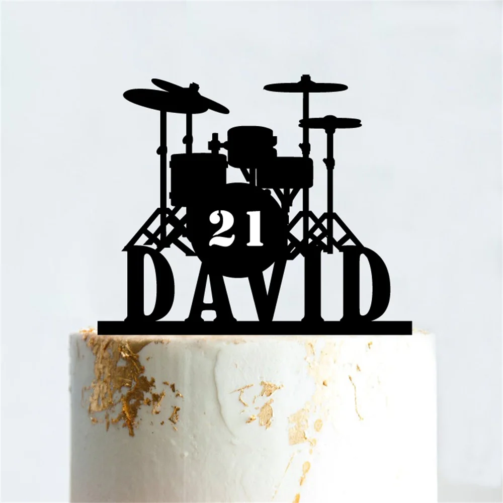 Personalized-Drummer-Musician-Drums-Birthday-Cake-Topper-For-Band ...