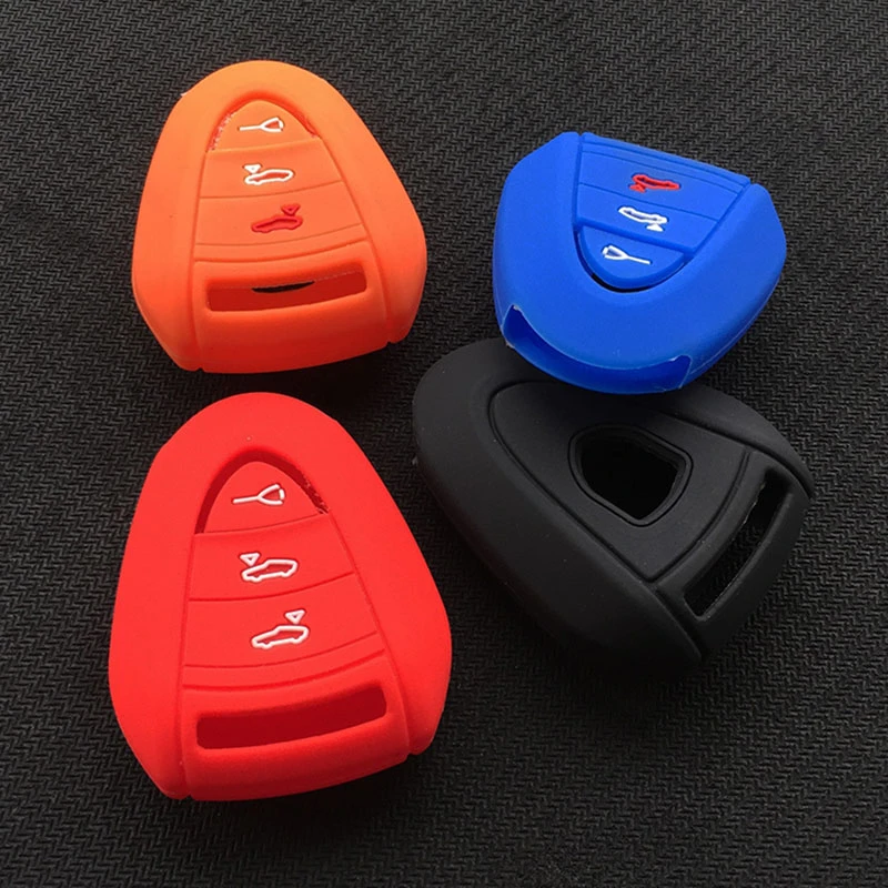 Silicone Rubber Folding Flip Remote Key Fob For Porsche 911 997 Boxster ...