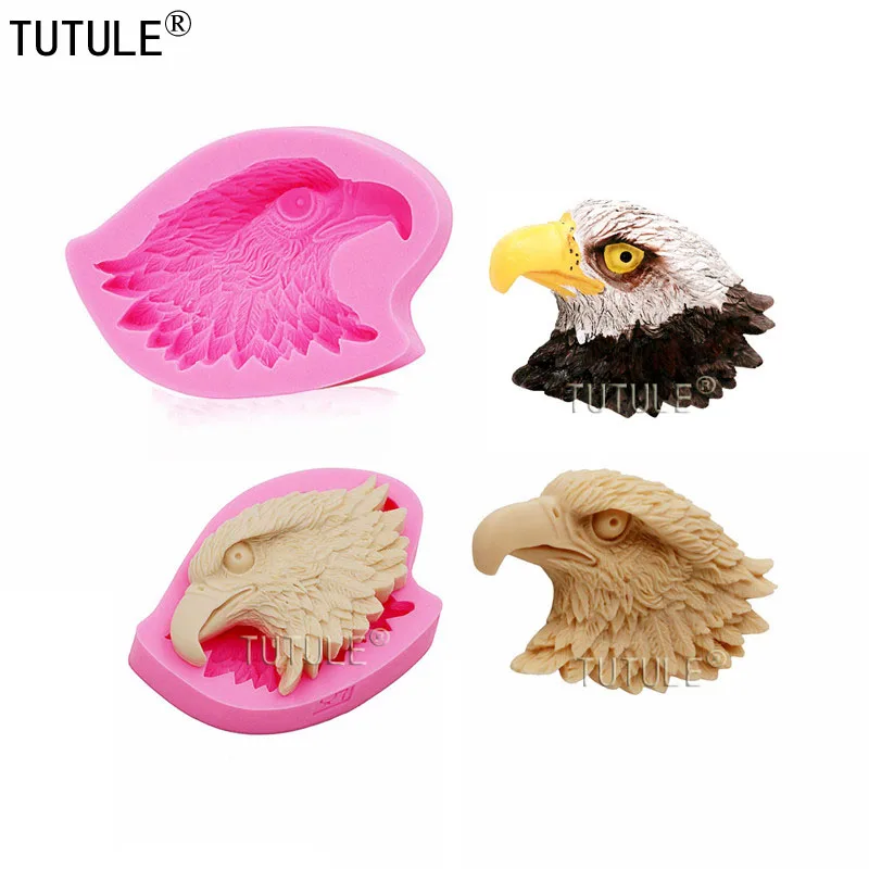 Bald Eagle Head Cabochon Silicone Rubber Flexible Food Safe resin clay ...