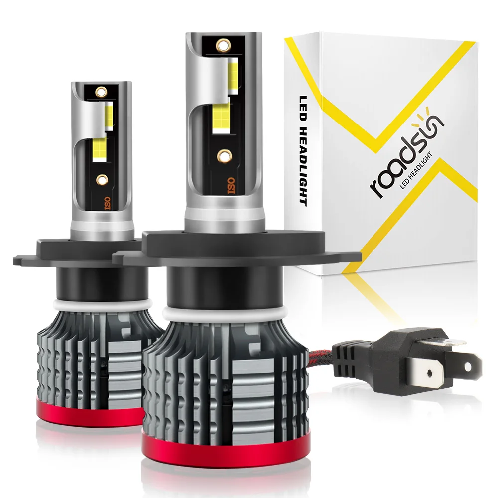 roadsun Car Headlight H4 H7 H1 LED H8 H9 H11 9012 9006 HB4 9005 HB3 6500K 20000LM Auto Fog Light ...