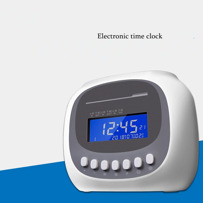 Electronic-time-clock-Attendance-machine-Microcomputer-paper-card-clock ...