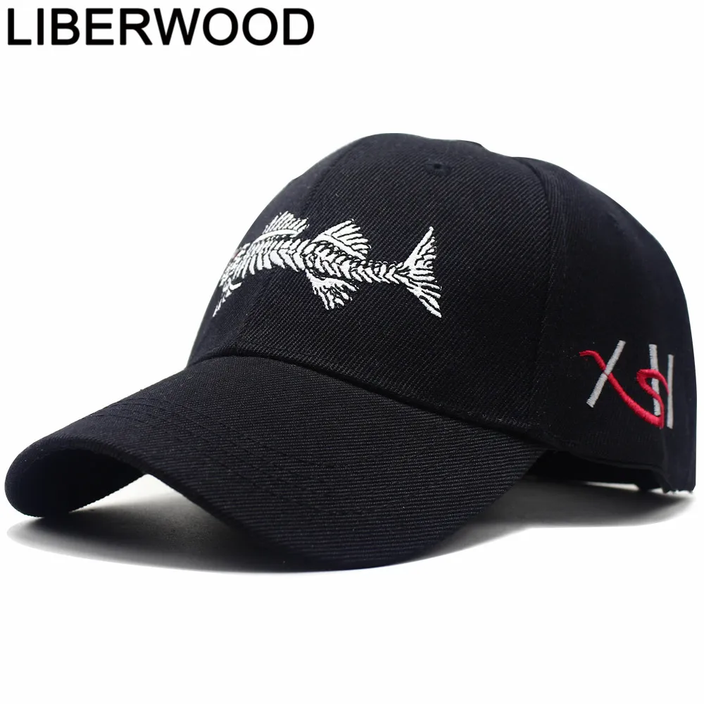 LIBERWOOD-Men-s-Fishbone-Athletic-Baseball-Embroidery-Fish-Bone-Dad-Hat-Relaxed-Adjustable-Cap ...