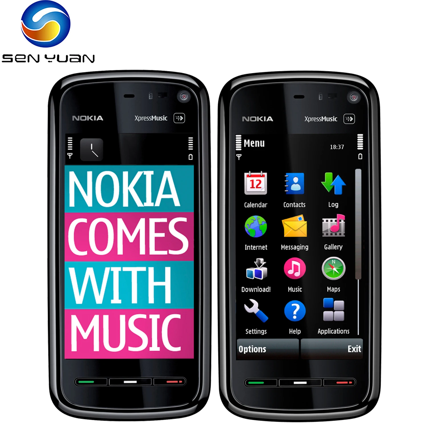 Original nokia 5800 xpressmusic 3g telefone móvel remodelado 3.2 screen ...