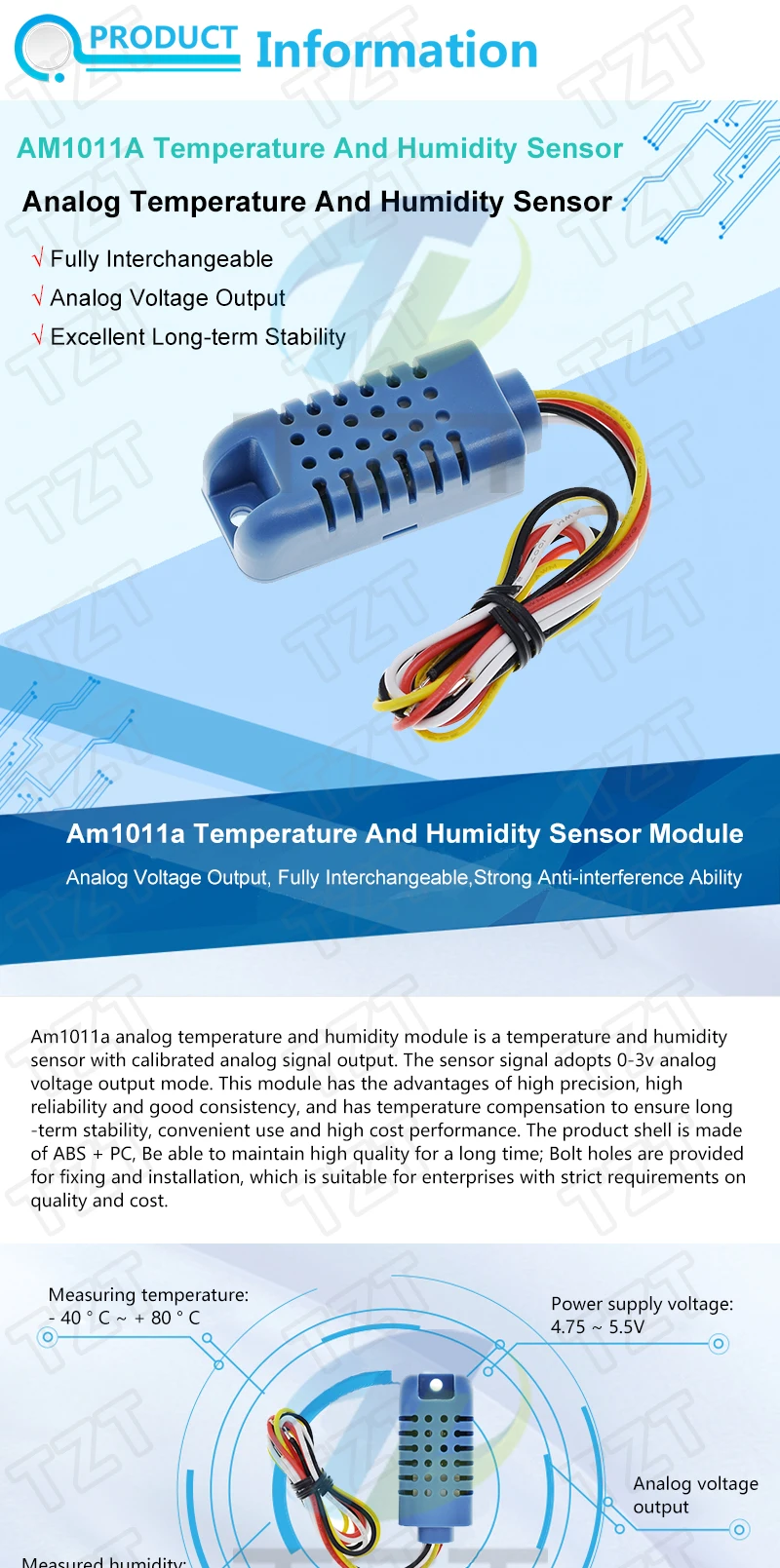 Digital Temperature Sensor / Humidity Sensor DHT11 DHT22 AM2302 AM2301 ...