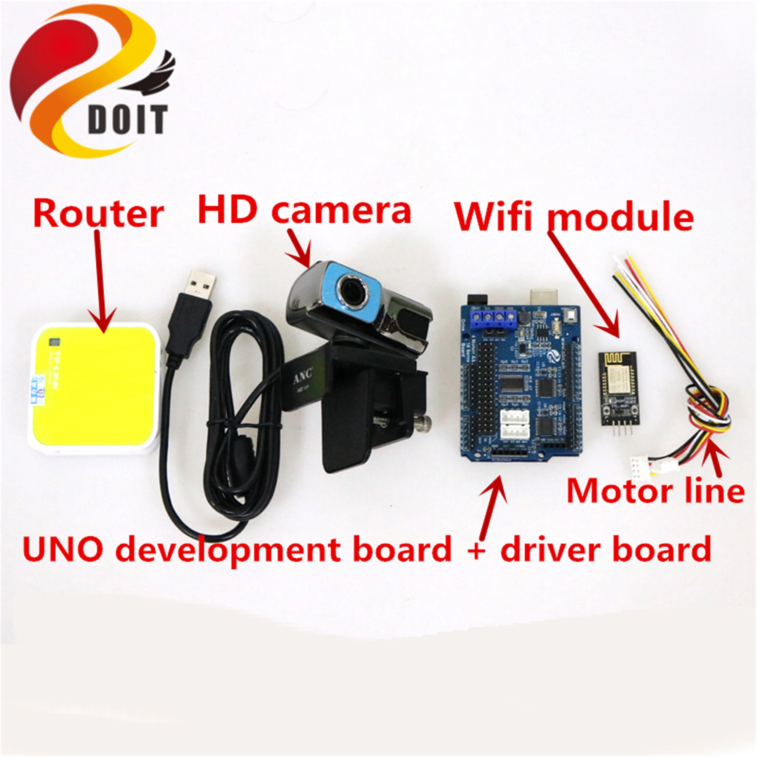 4-Way-WIFI-Video-Control-Kit-for-arduino-Development-Board-Servo-Motor ...