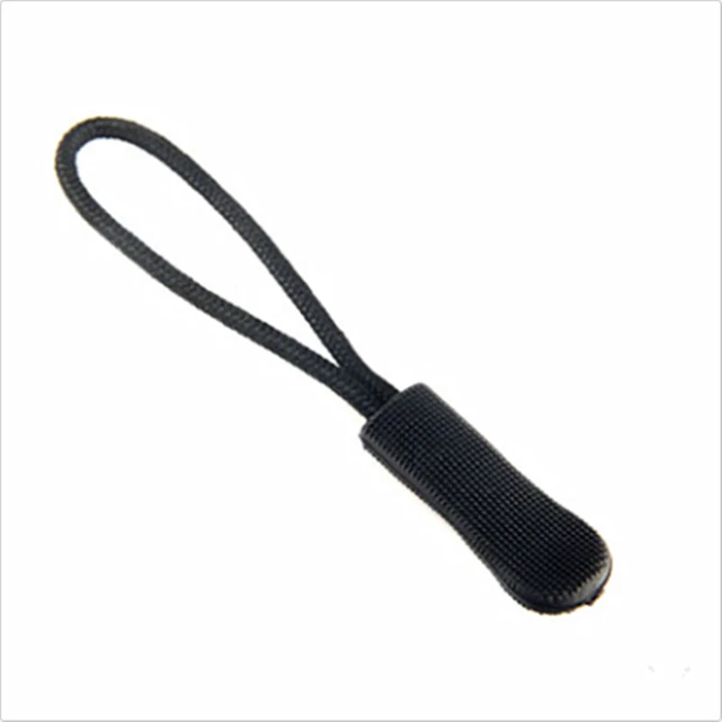 10pcs black Zipper Pulls Strong Nylon Cord Non slip with Rubber Gripper ...