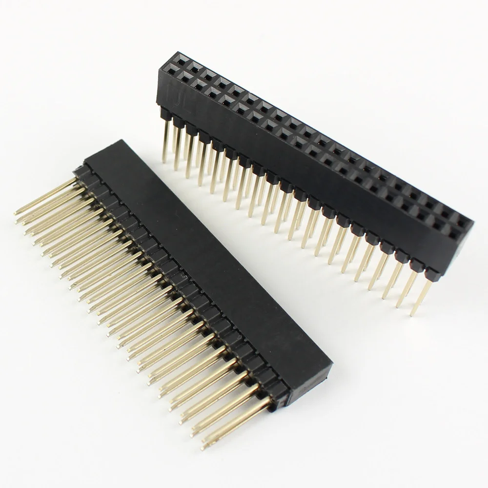 100pcs 2.54mm Pitch PC104 2x20 40P 2*20 Pin Long 12.2mm Double Row ...