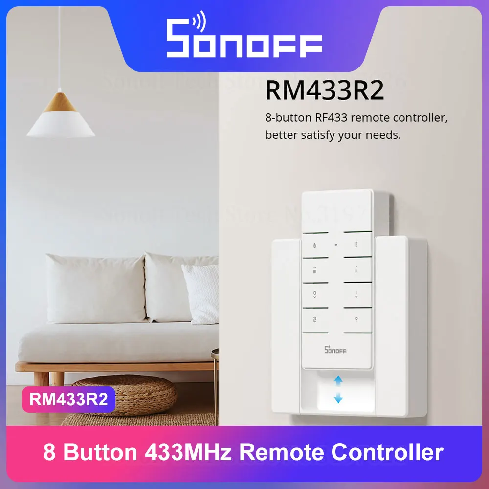 SONOFF-RM433-R2-433MHz-RF-Remote-Controller-8-Button-Remote-Control ...