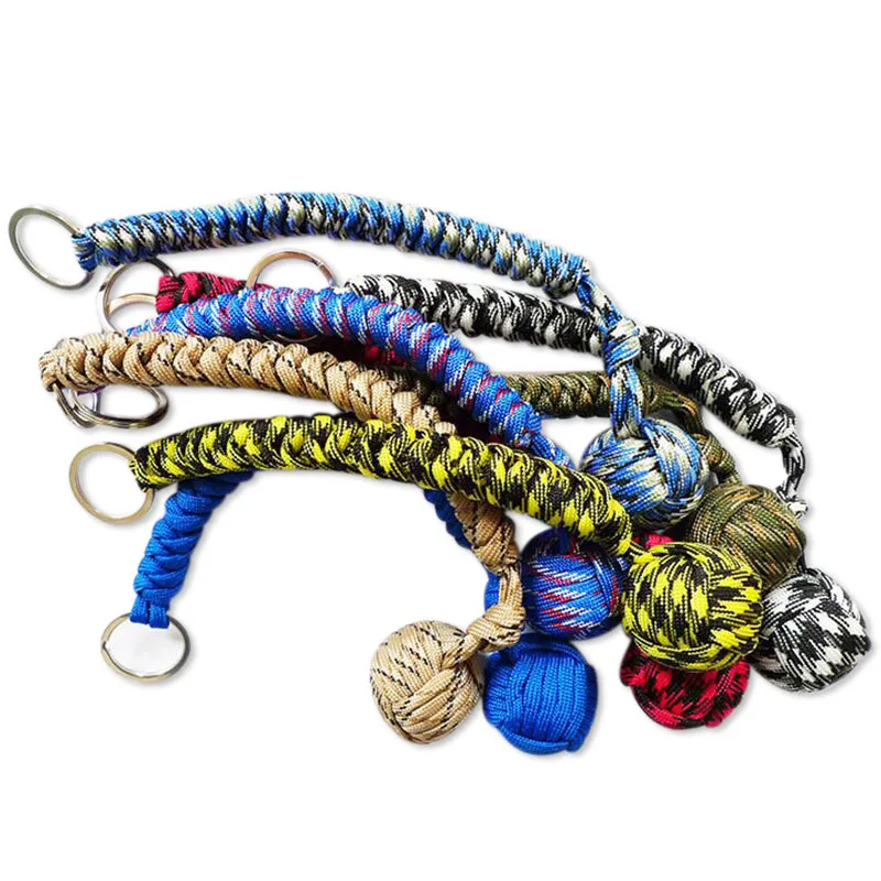 EDC-Monkey-Fist-Steel-Ball-For-Girl-Personal-Outdoor-Safety-Protect ...