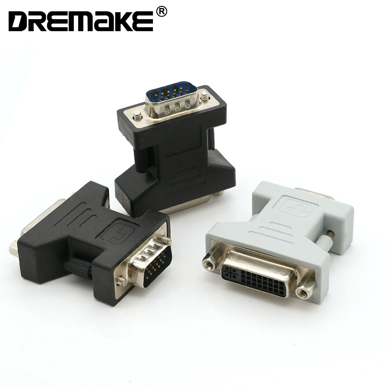 3 Pcs Cable Adapter Dvi Female To Vga Male 24+5 Pin Dvi To 15 Pin Vga ...