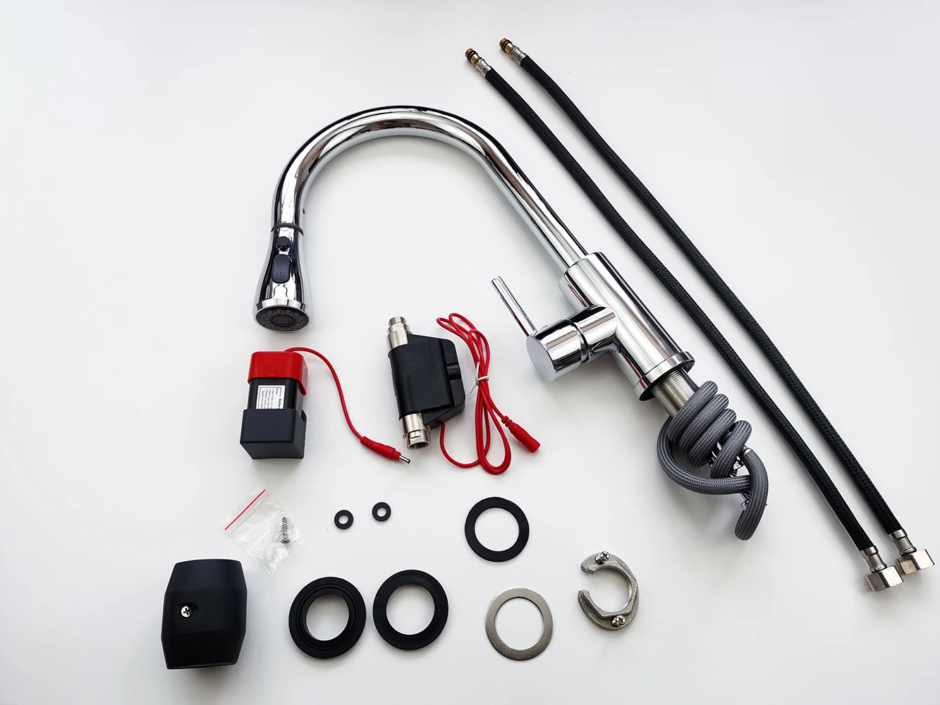 Smart Touch Kitchen Faucet of Brushed Nickel Pull Out Kitchen Mixer Tap ...