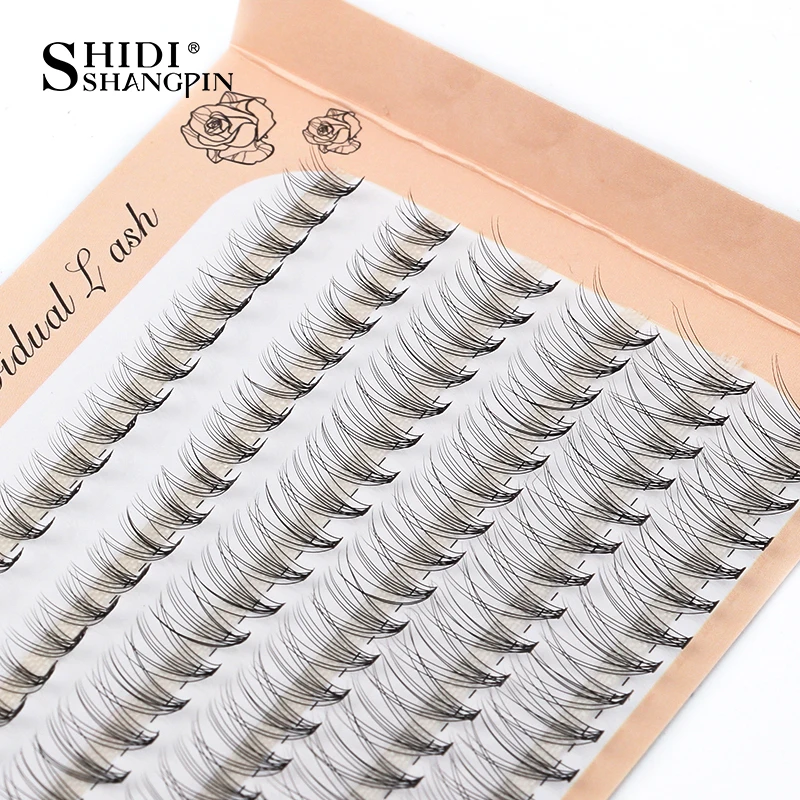 6 Rows 120 Bundles Eyelash Extension Natural Russian Volume Faux Cils ...