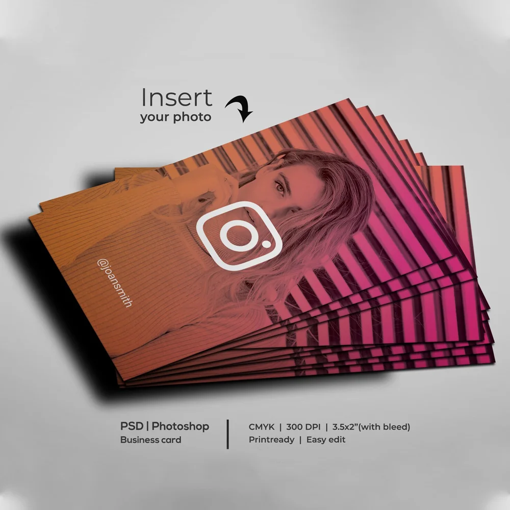 Carddsgn-Personal-Instagram-Business-Card-300gsm-Paper-Cards-With-Logo-Printing-Single-Sided ...