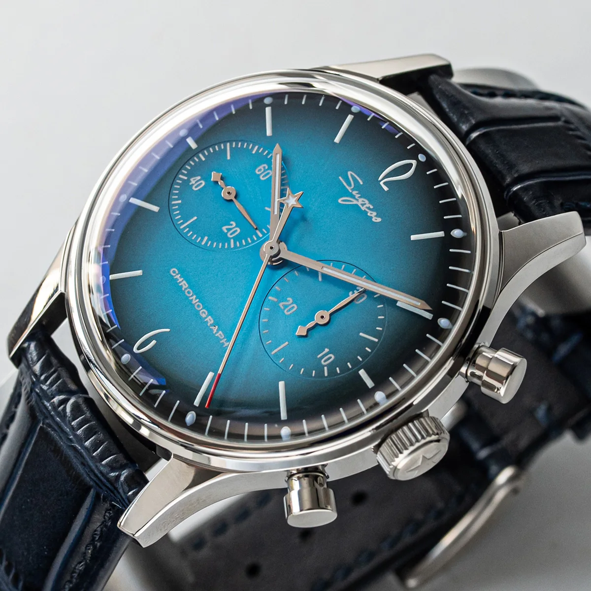 SUGESS Pilot Watch Automatic Military Seagull 1963 40mm Mechanical ...