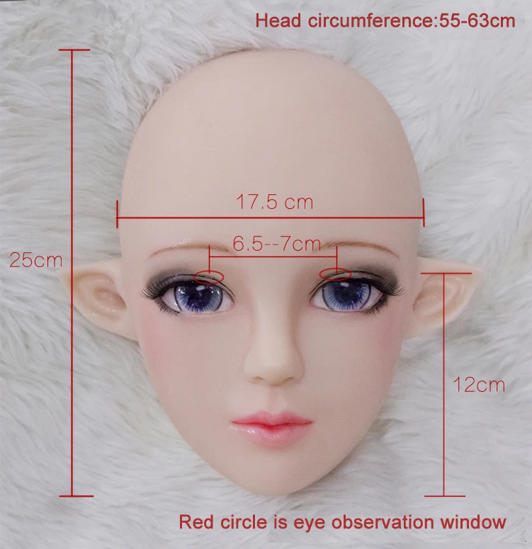 KnowU Lifelike permanent Makeup female face Mask Crossdresser Silicone ...