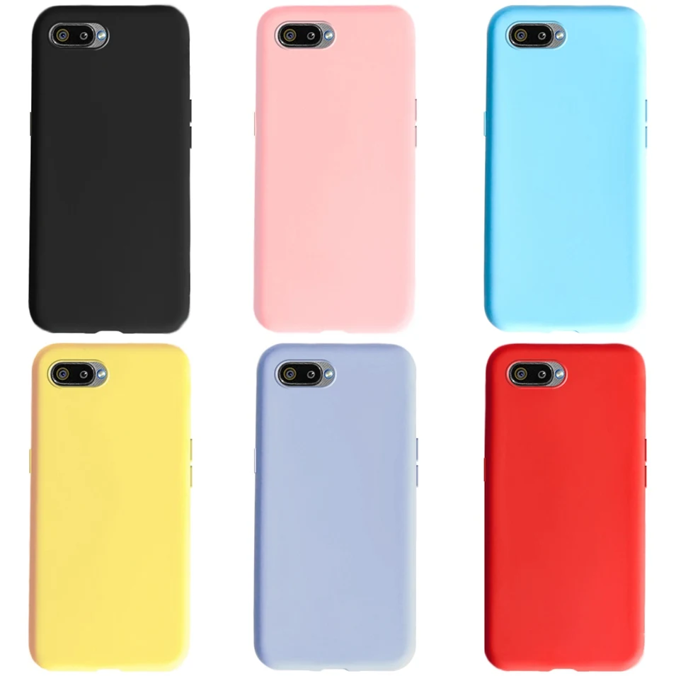 For-OPPO-A1K-Phone-Case-Realme-C2-Cover-Colored-Silicone-Soft-Coque-For ...