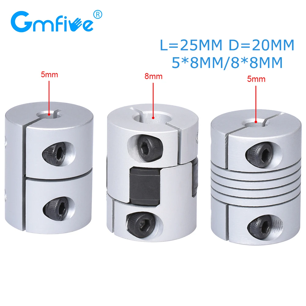 Gmfive 플렉시블 샤프트 커플러 3d 프린터 부품 용 5825mm 매화단단한탄성 알루미늄 커플 링 스테퍼 모터 커넥터3d 프린터 부품 And 액세사리