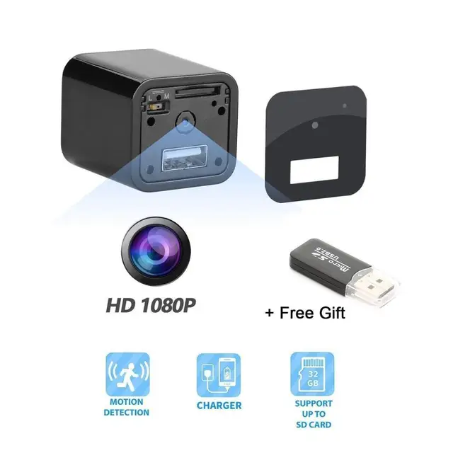 Mini Plug Camera 1080P HD USB Chargers Wireless Portable Camera ...