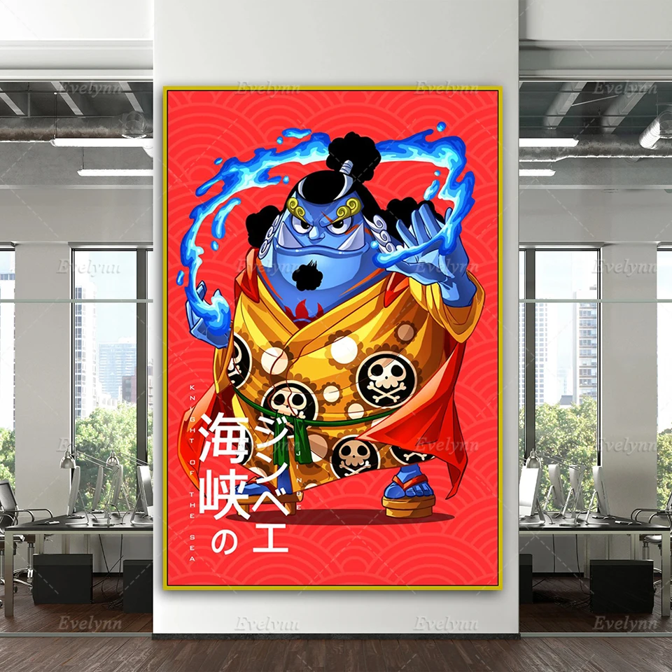 One Piece Jinbe Canvas Poster | One piece Merchandise | Up to 80% Off ...